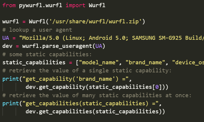 PyWURFL – WURFL InFuze Module for Python – ScientiaMobile